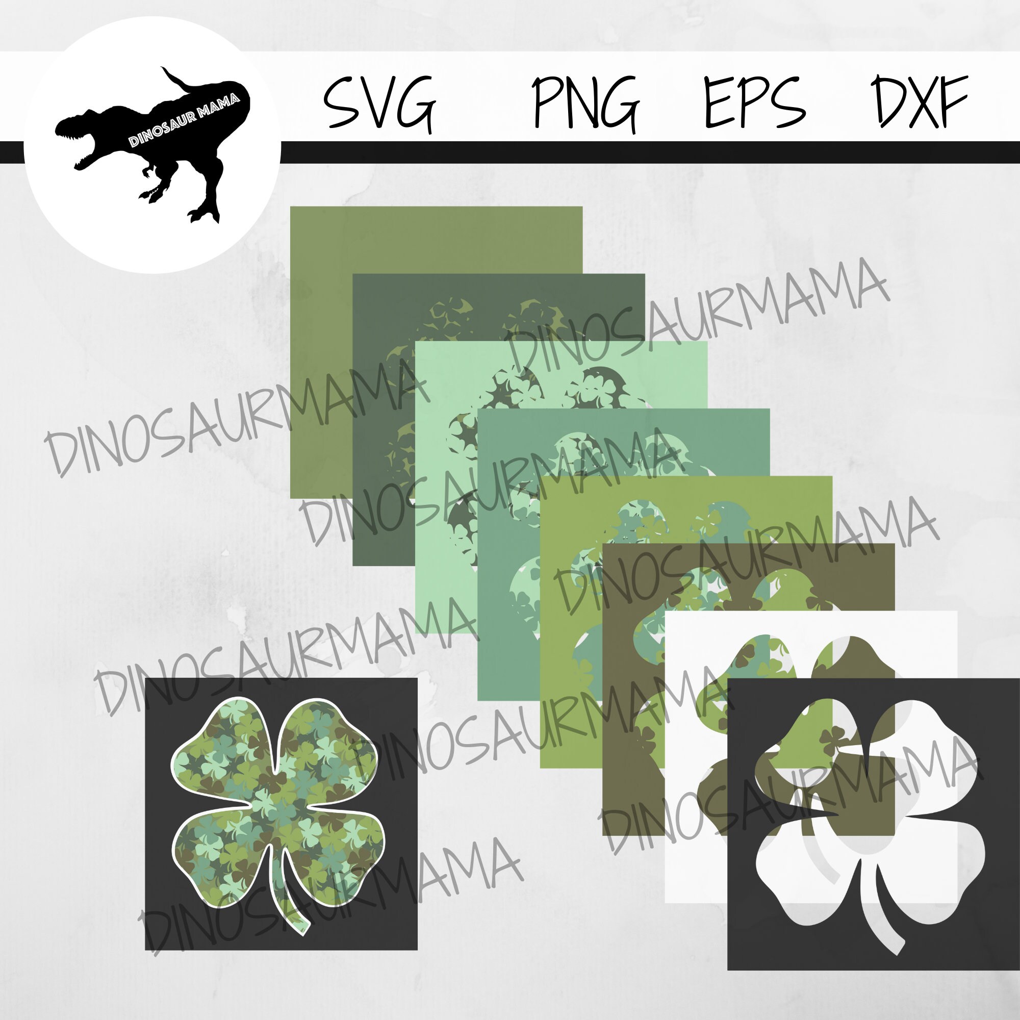 Shamrock Shadow Box SVG File for Cricut & Silhouette Layered - Etsy