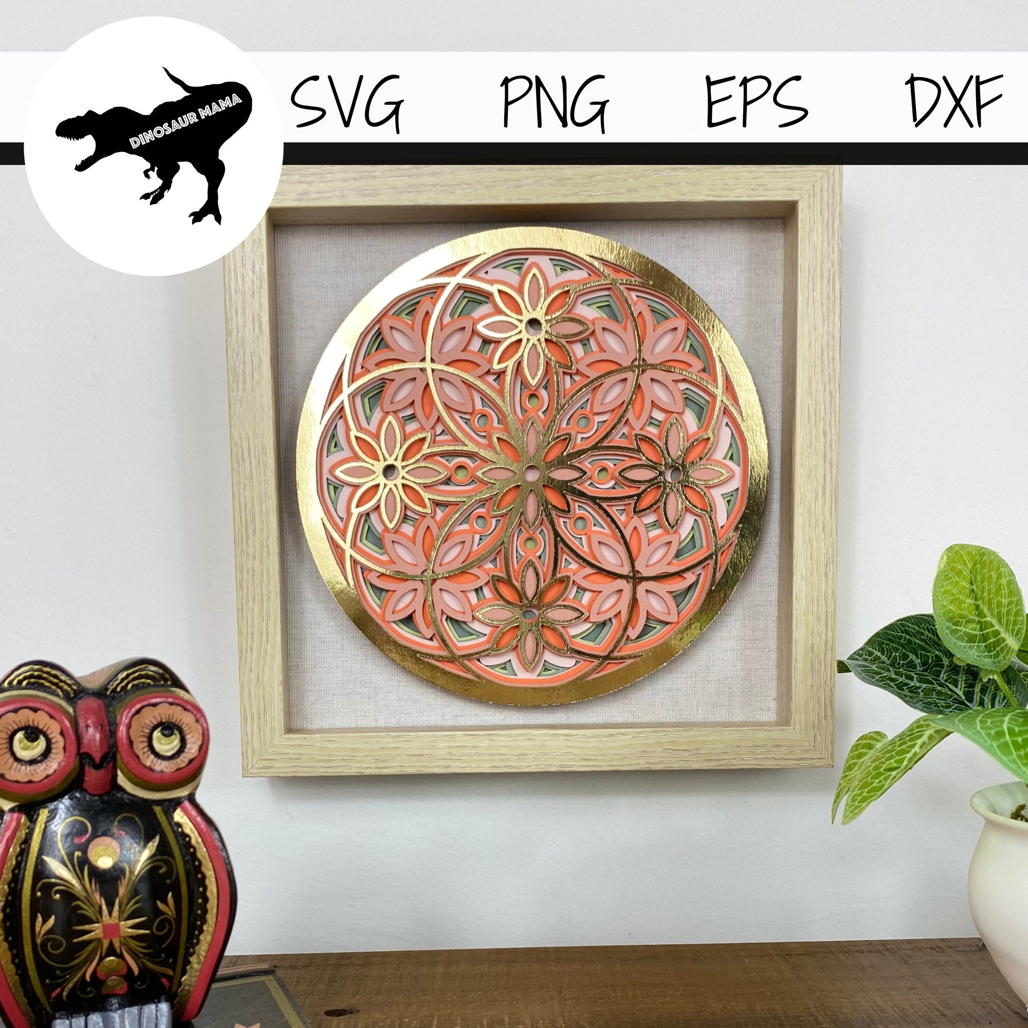 Layered 3D Mandala Shadow Box SVG File Cricut and Silhouette. | Etsy