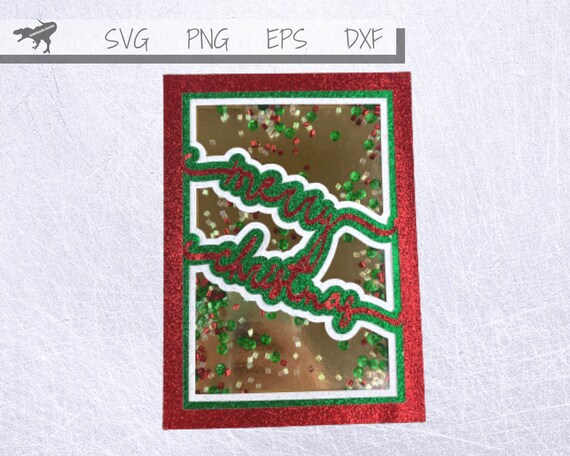 DIY Christmas Shaker Card SVG File for Cricut and Silhouette. | Etsy