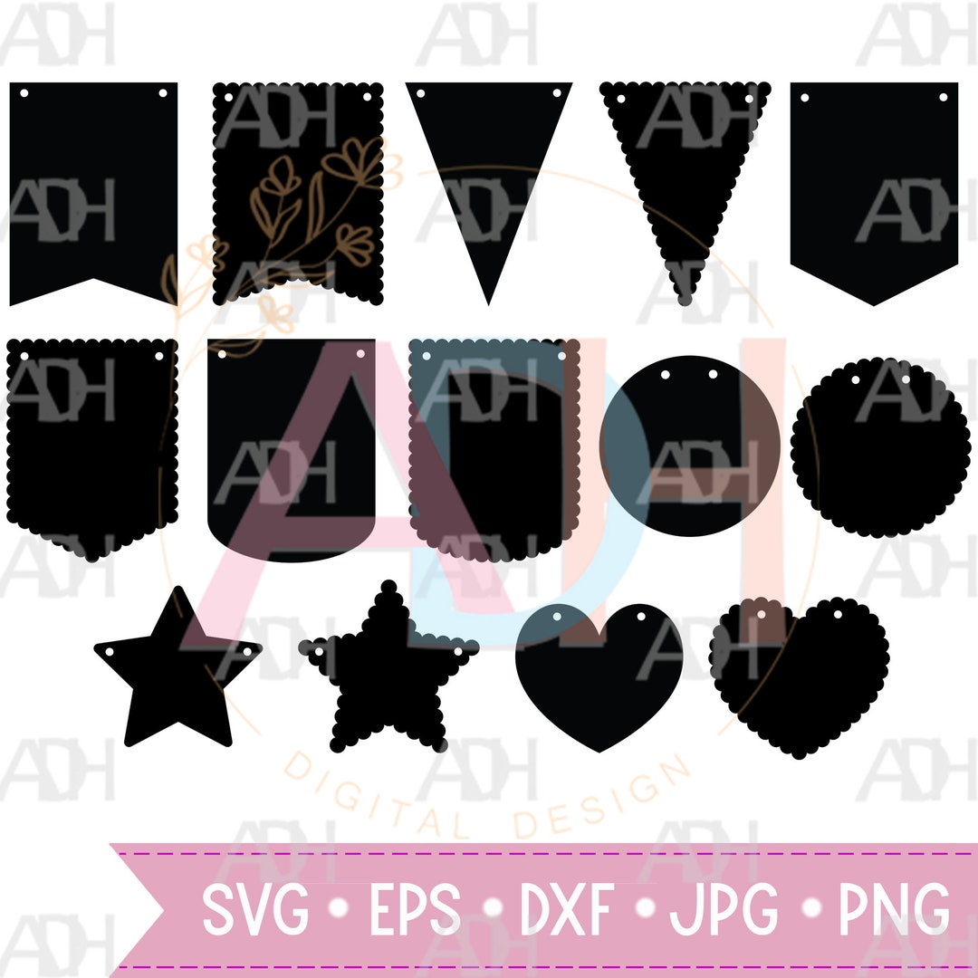 Banner Bunting SVG | Birthday Banner SVG | Bunting Banner SVG - Etsy