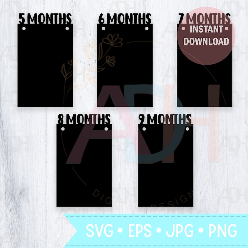 Baby First Birthday Monthly Photo Banner SVG | Birthday Banner SVG ...
