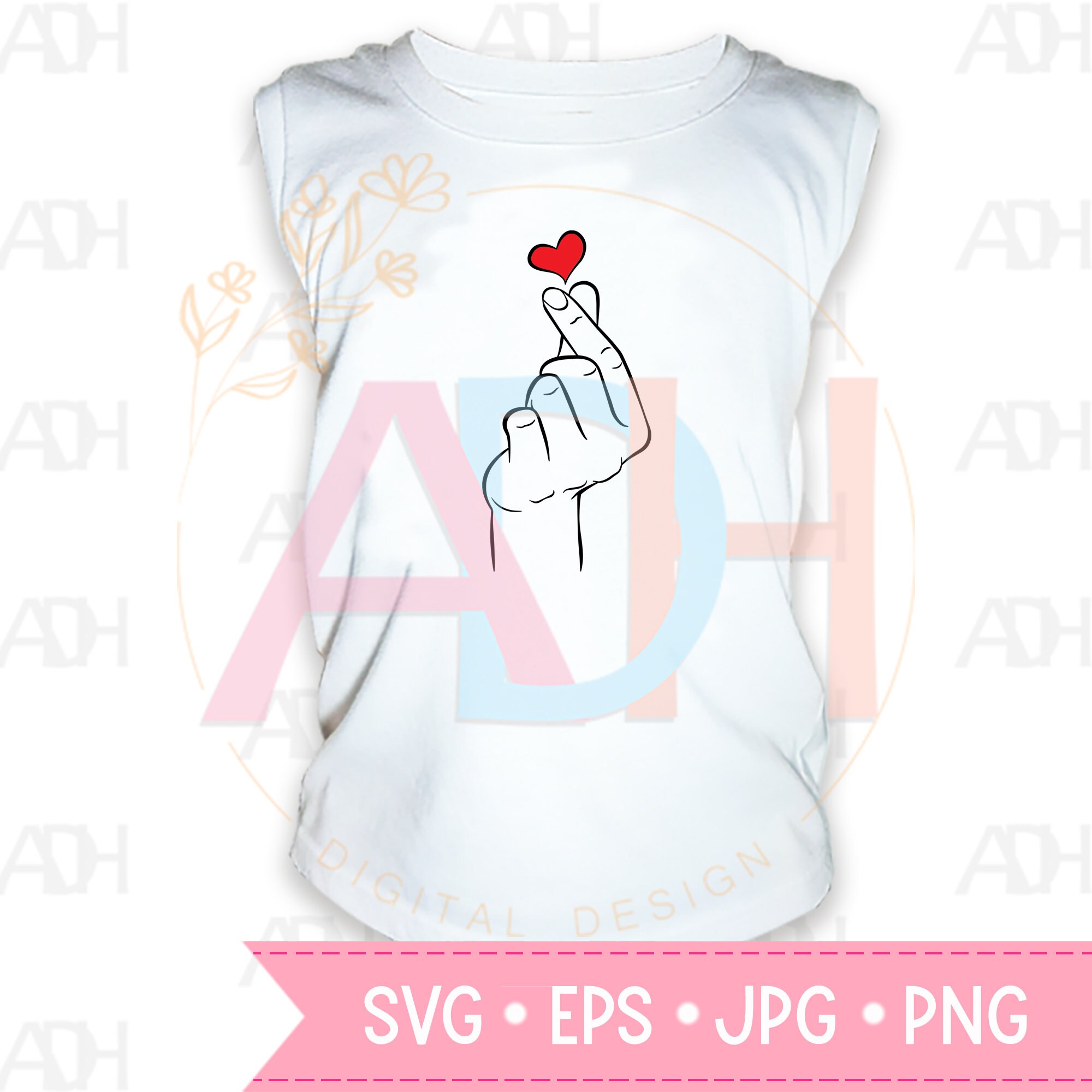 Finger Heart SVG | Finger Love SVG | K-pop Finger Heart SVG - Etsy