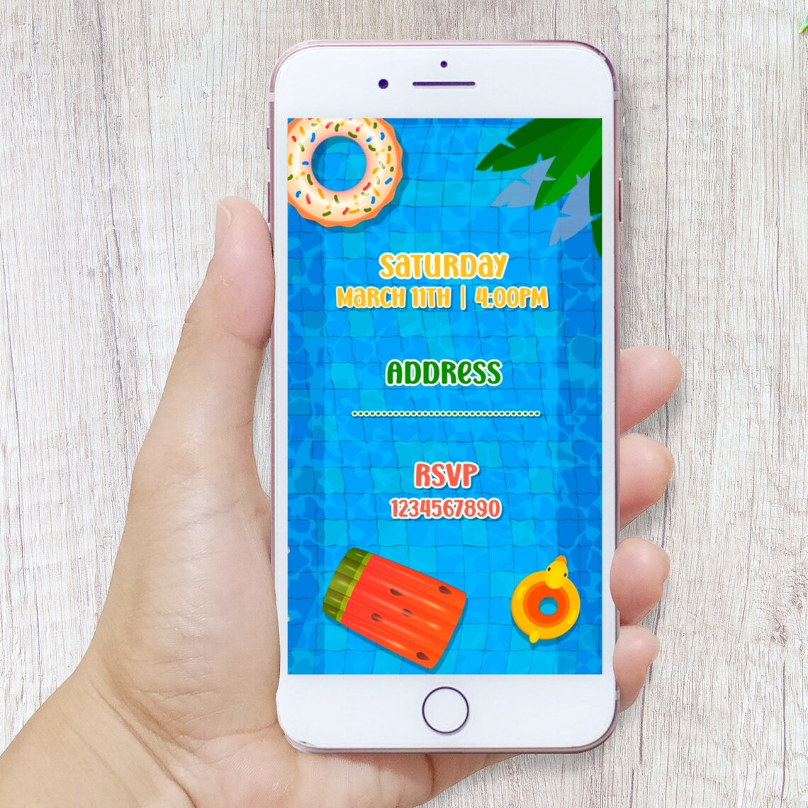 Pool Party Video Invitation Pool Party Animated Invitation Summer ...