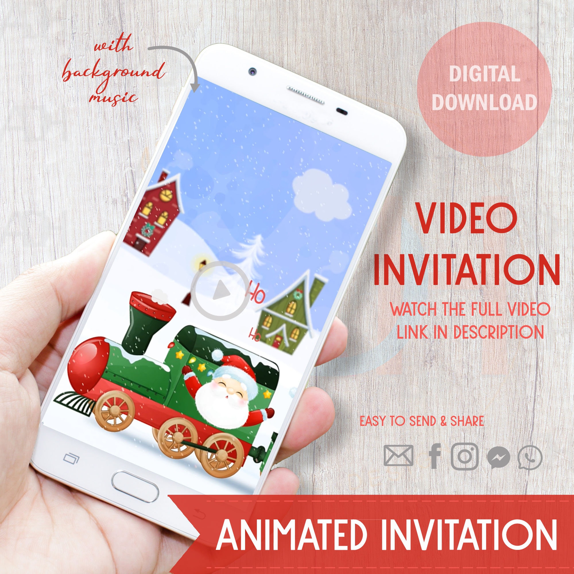 Christmas Party Video Invitation Christmas Party Animated Invitation ...