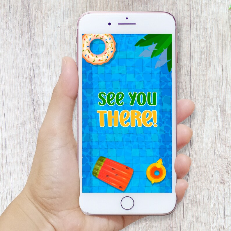 Pool Party Video Invitation Pool Party Animated Invitation Summer ...