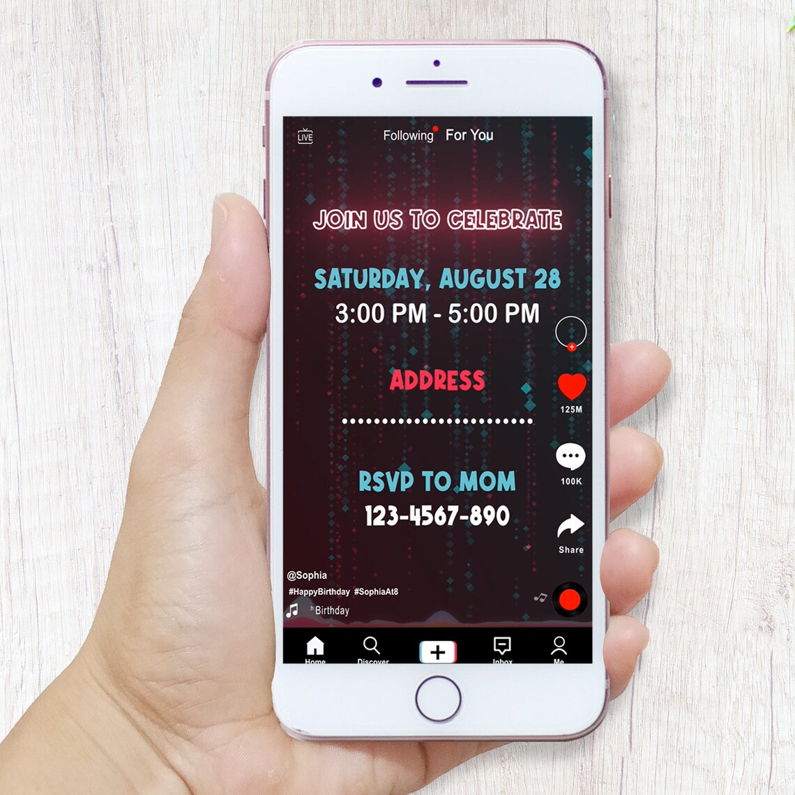 Tiktok Video Invitation Tiktok Animated Invitation Tiktok Birthday ...