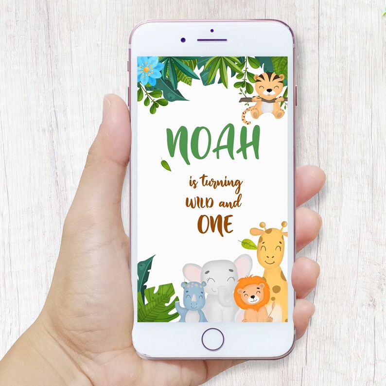 Safari Video Invitation Safari Animated Invitation Jungle - Etsy