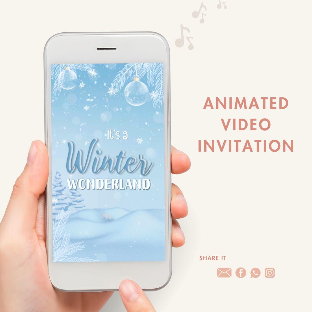 Winter Wonderland Video Invitation | Winter Wonderland Animated ...