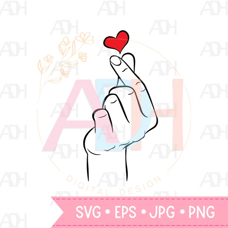 Finger Heart SVG | Finger Love SVG | K-pop Finger Heart SVG - Etsy