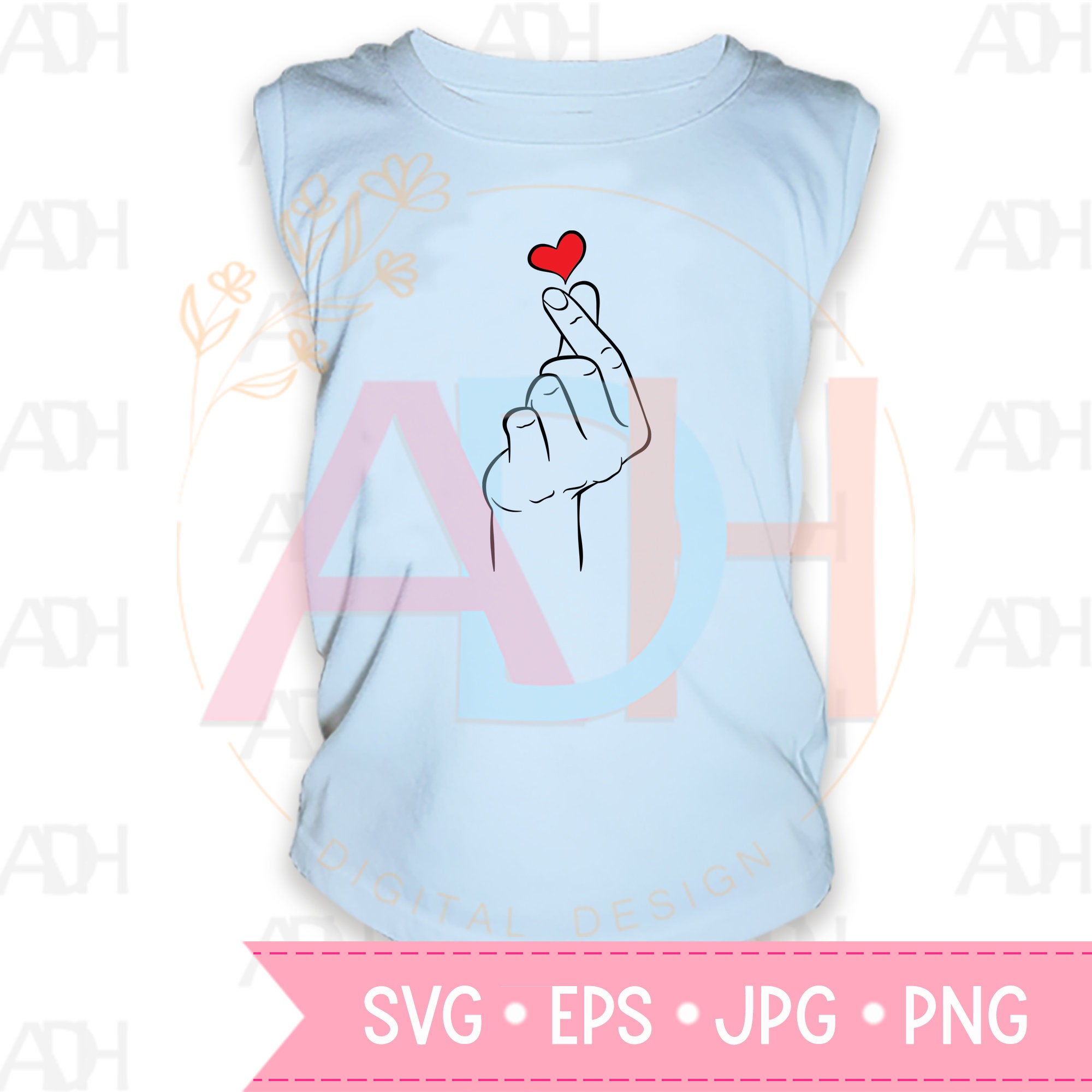 Finger Heart SVG | Finger Love SVG | K-pop Finger Heart SVG - Etsy