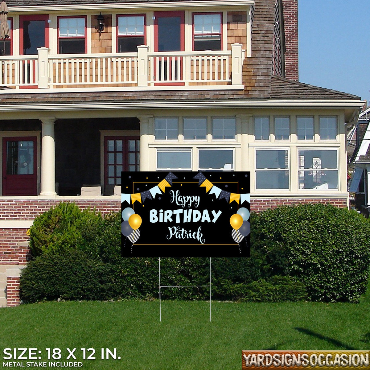 Happy Birthday Yard Sign Personalize With Stakes Birthday Yard Sign ...