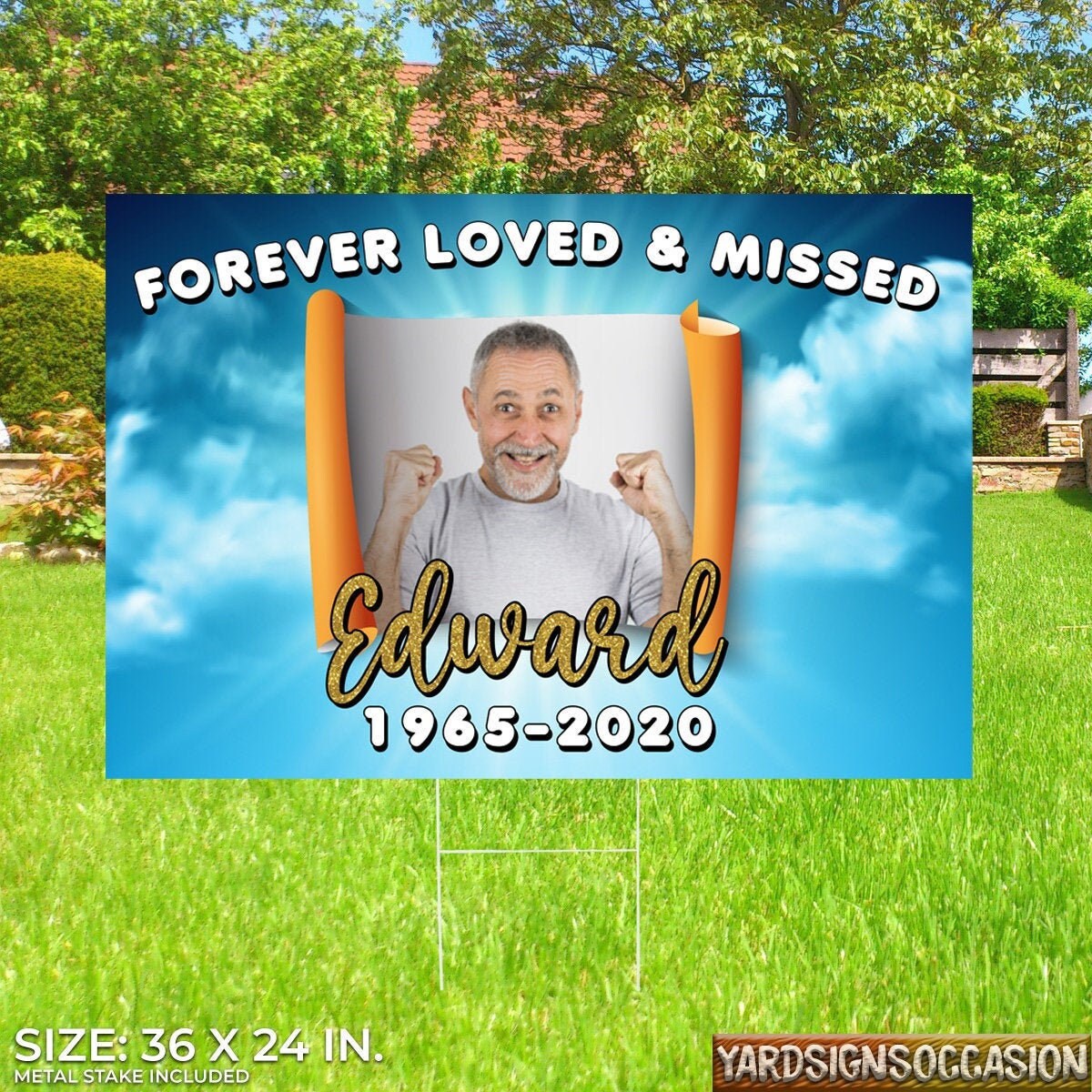 Outdoor Memorial Funeral Sign Memorial Cemetery Yard Sign - Etsy UK