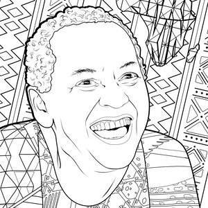 Adult Coloring Page (instant Download), Printable Black African Icons ...