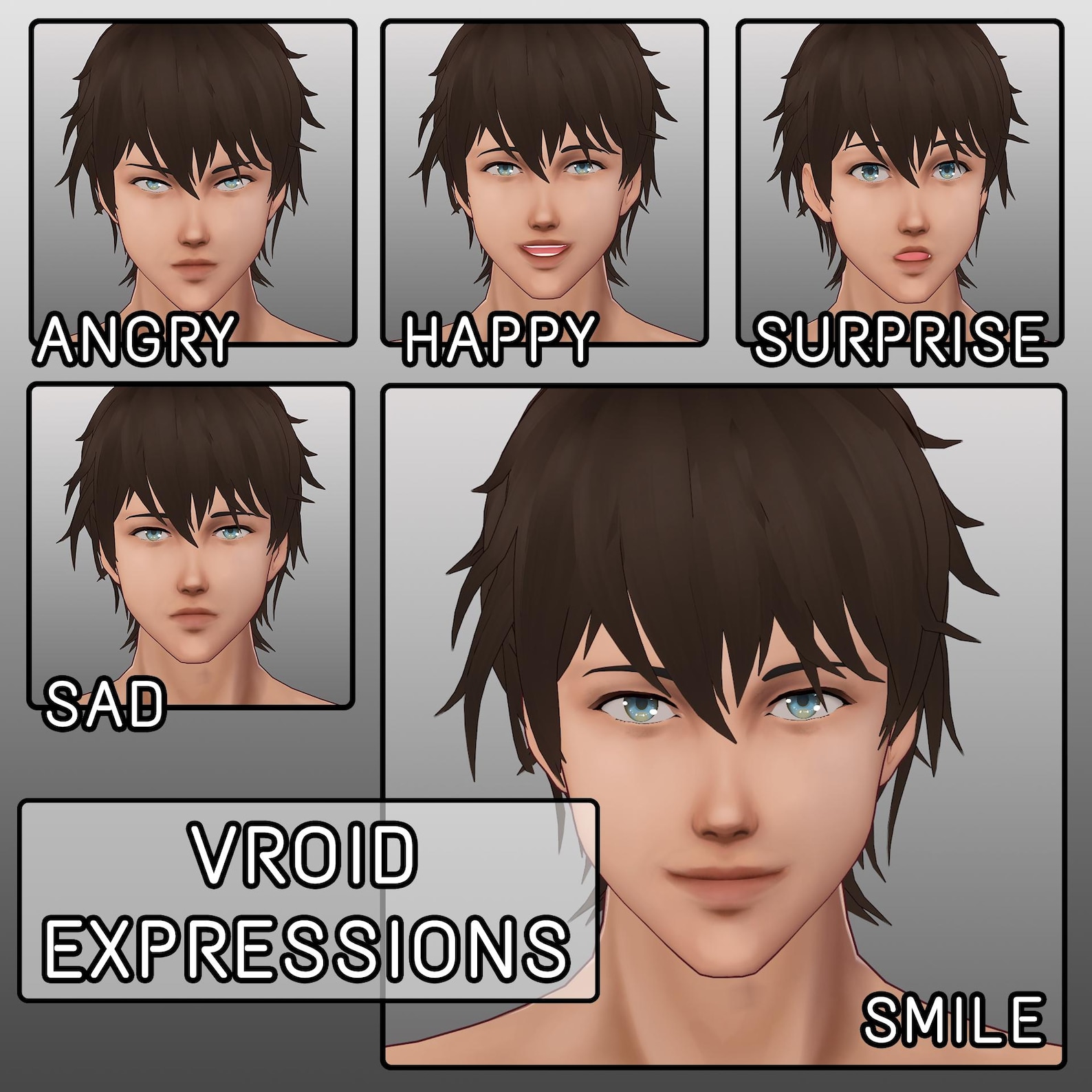 Male Body Base Customisable [vroid and Texture File] [vroid Stable Ver ...