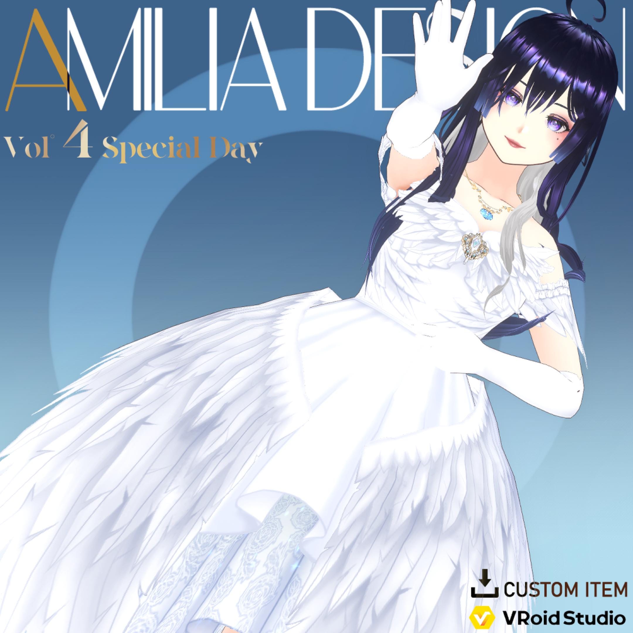 Vroid Outfit Set of WHITE SWAN Dress [vroid Stable Ver.] Custom Items ...