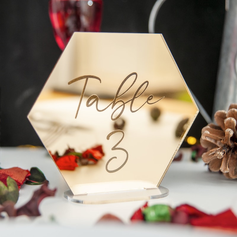 Geometric Table Numbers - Etsy