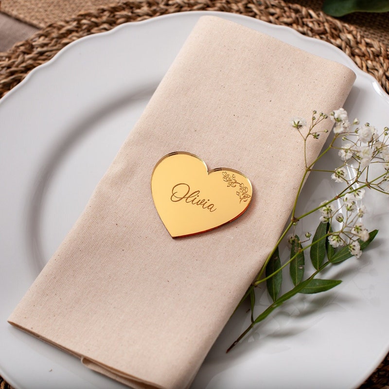 Heart Place Card - Etsy