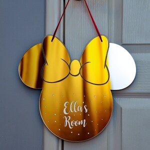 Personalised Minnie Mouse Inspired, Mirror, Cute Mouse Head Acrylic ...