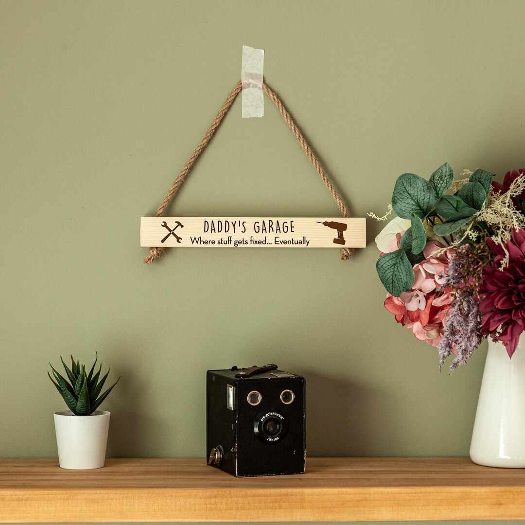 Personalised Wooden Garage Sign, Workshop Sign, Shed Sign, Man Cave ...