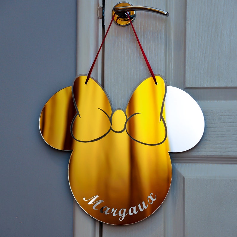 Personalized Minnie Mouse Mirror: Acrylic Nursery Wall Decor - Etsy