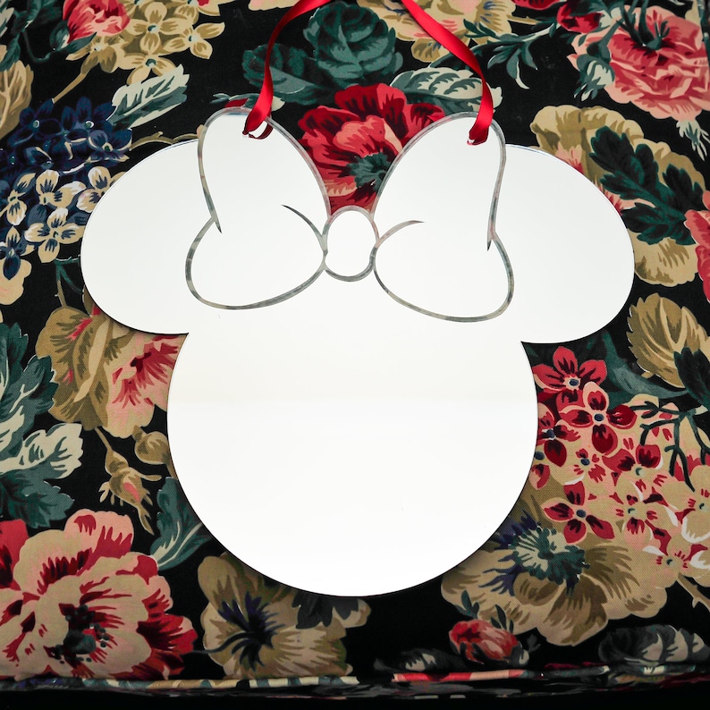 Minnie Mouse Inspired Cute Mouse Head Acrylic Mirror With | Etsy