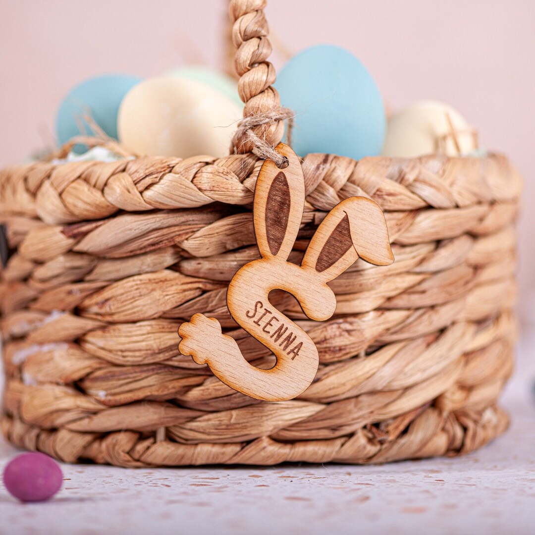 Personalised Initial Easter Tag, Easter Egg Hunt Label, Easter Basket ...