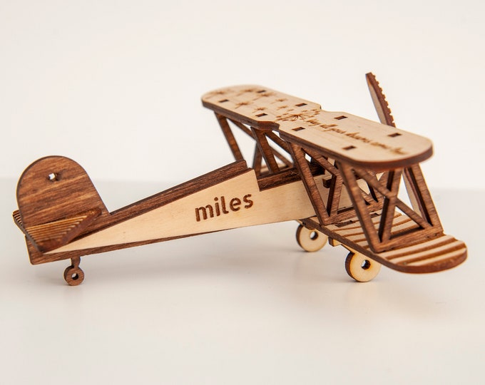 Wooden Toy Biplane - Etsy