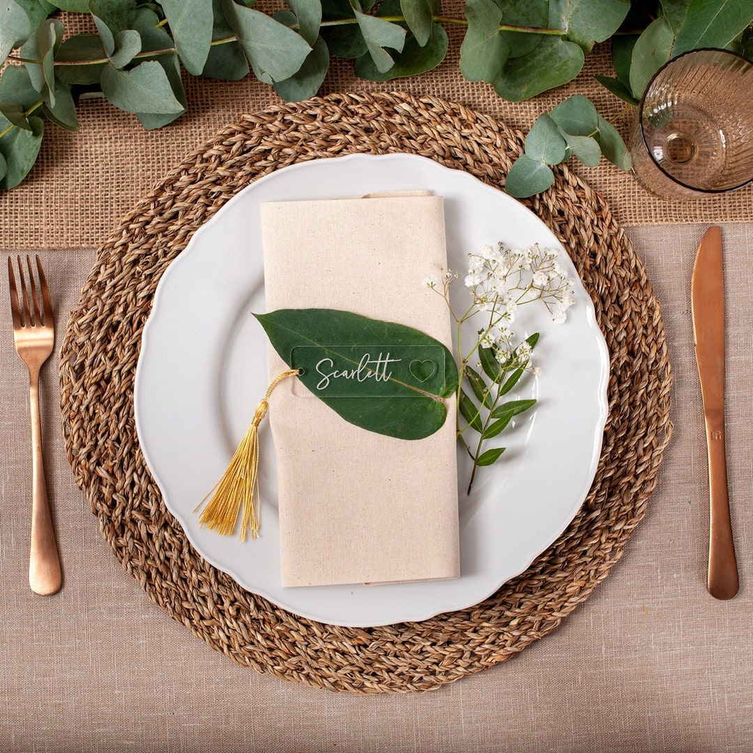 Personalised Place Names, Wedding Place Card, Table Place Name, Guest ...