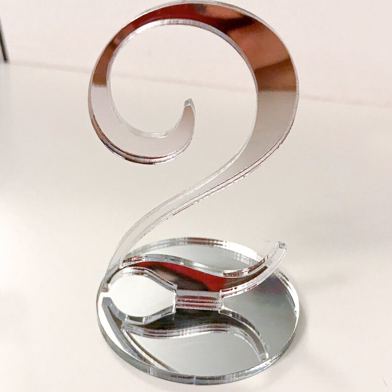 Wedding Table Number Silver Mirror Gold Mirror Black or - Etsy UK
