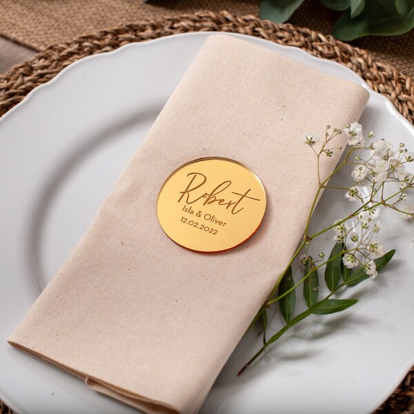 Circle Place Card - Etsy