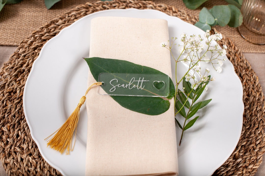 Personalised Place Names, Wedding Place Card, Table Place Name, Guest ...