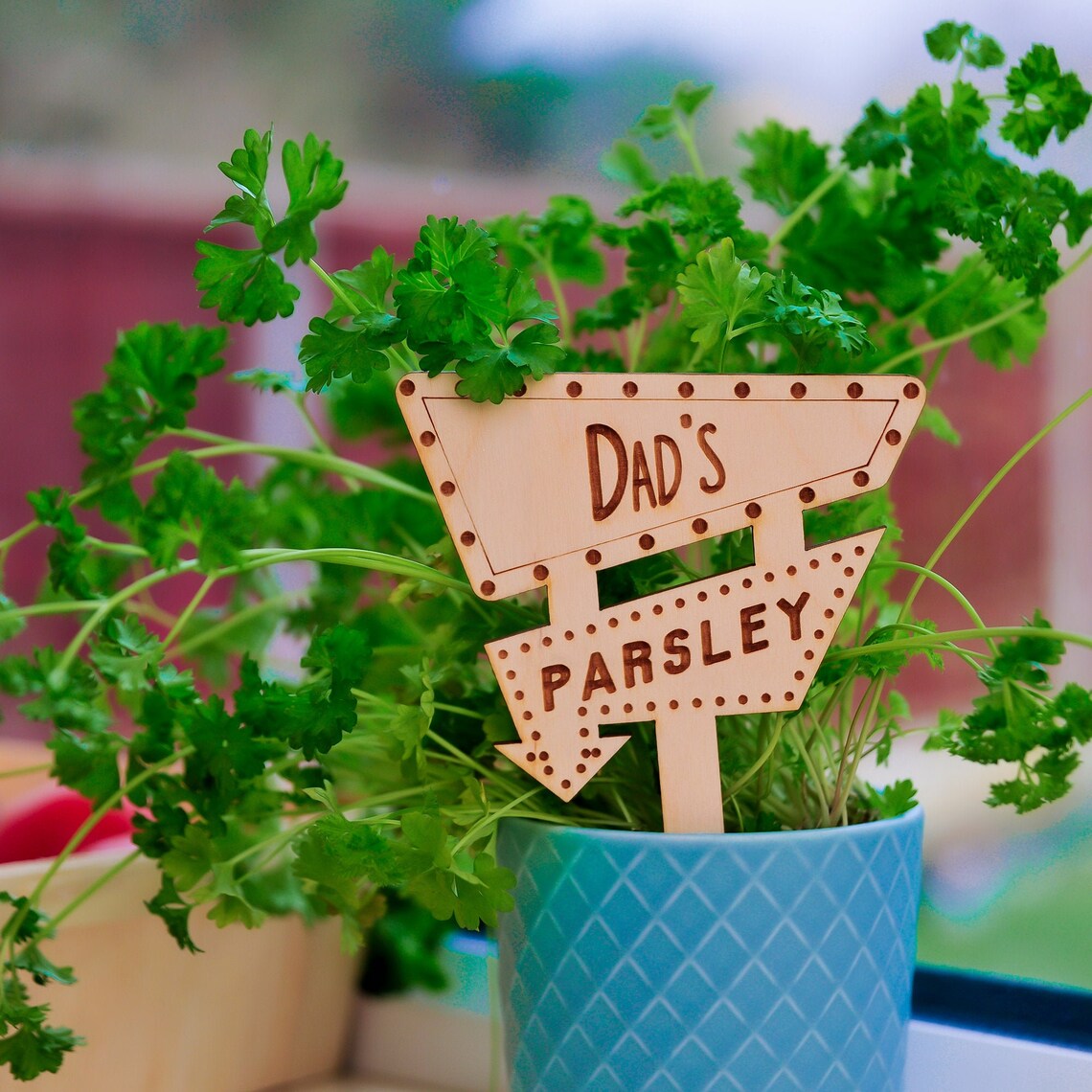 Wooden Plant Sign Retro Sign Garden Sign Herb Garden Marker - Etsy
