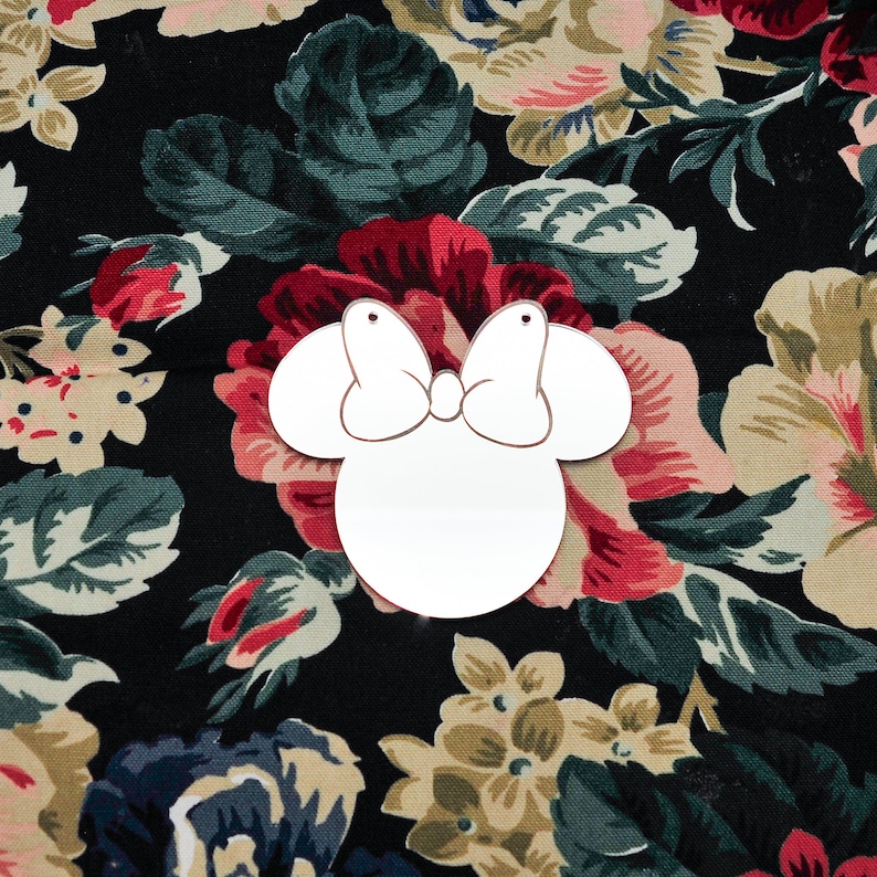 Minnie Mouse Inspired Cute Mouse Head Acrylic Mirror With | Etsy