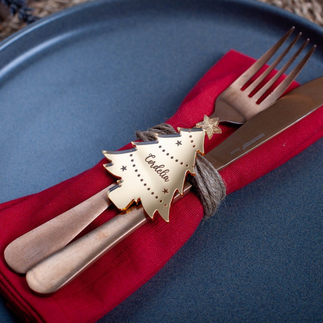Personalised Christmas Place Setting, Table Place Name Setting ...