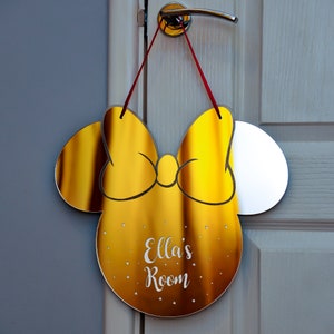 Personalised Minnie Mouse Inspired, Mirror, Cute Mouse Head Acrylic ...