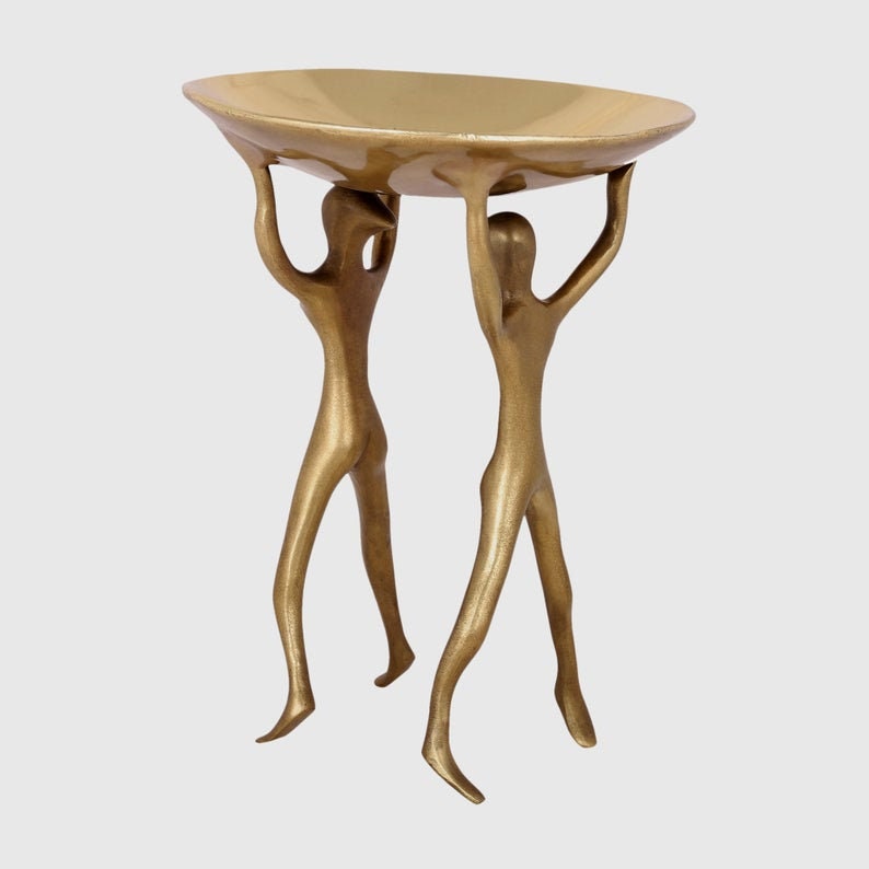 Human figure table sculptor in Brass | Etsy