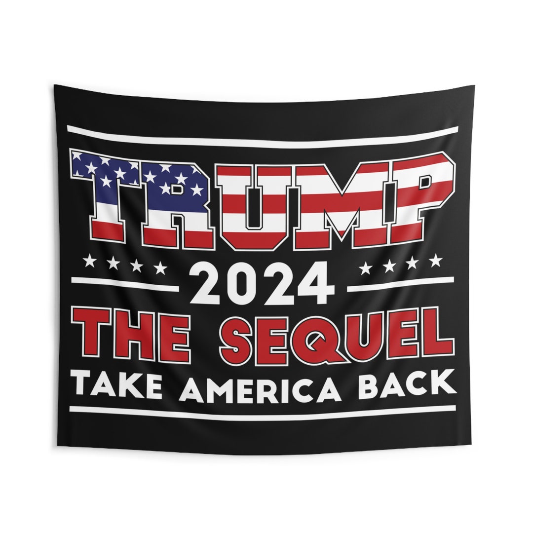 Trump 2024 Tapestry Patriotic Wall Tapestry, American Flag Colors ...