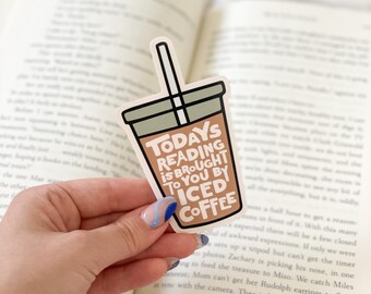 Iced Coffee and Books Bookish Stickers I Love Books Sticker | Etsy