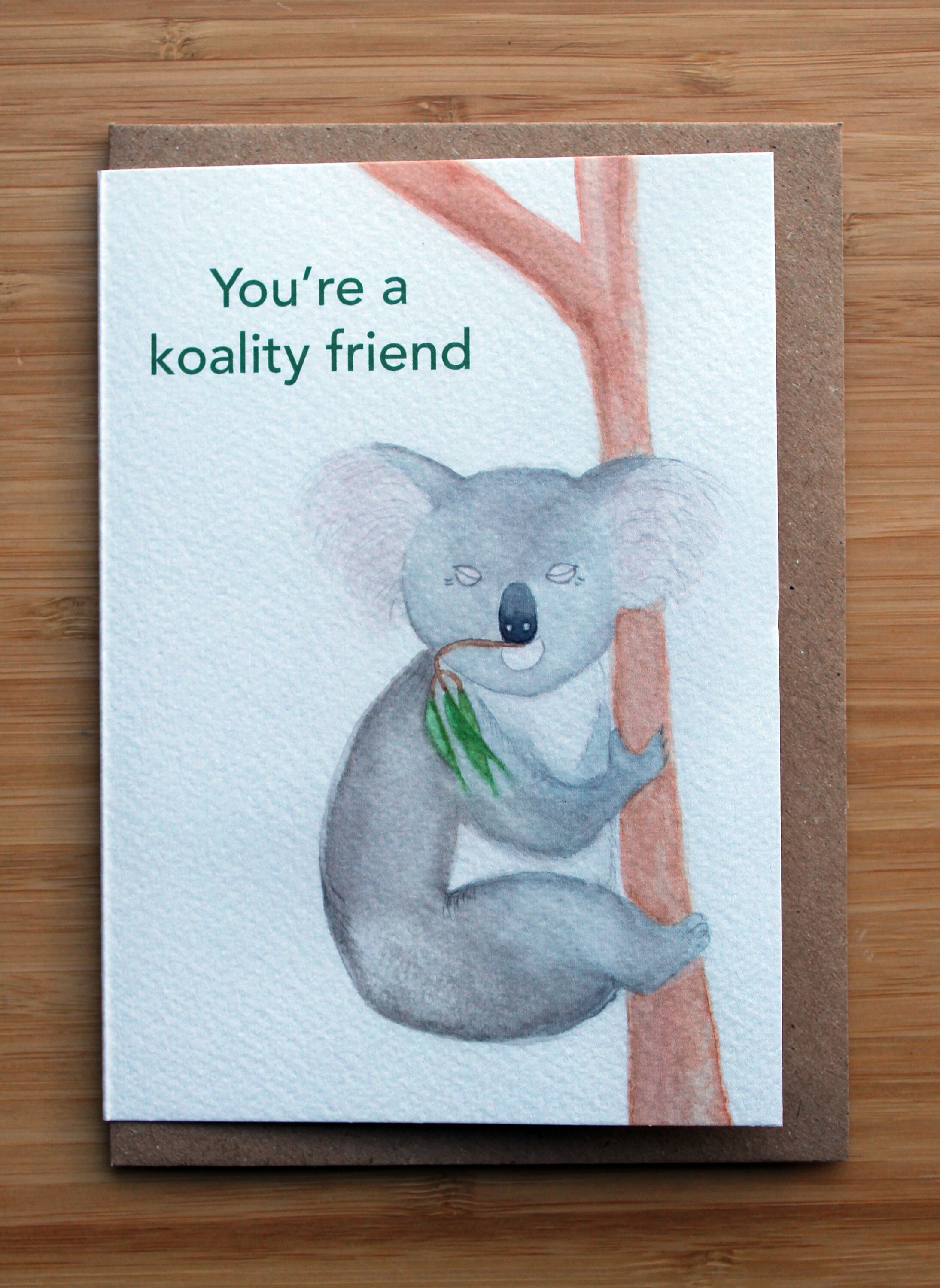 Pun Greeting Card You're a Koality Friend - Etsy UK