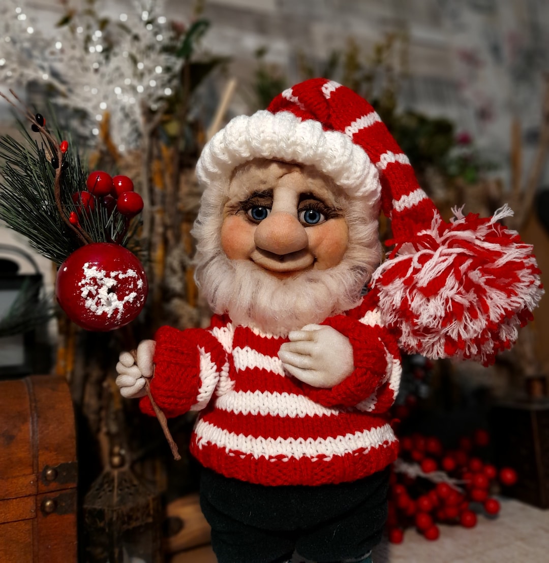 Christmas Gnome Doll Textile Doll Author's Doll Artistic Gnome Funny ...
