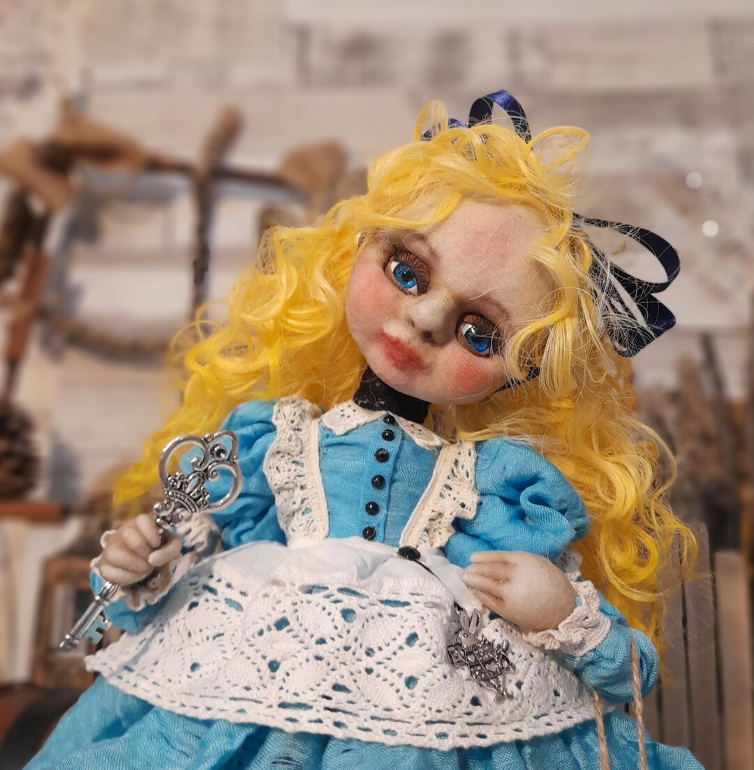 Sold. Made to Order. Alice in Wonderland Handmade Textile Doll ...