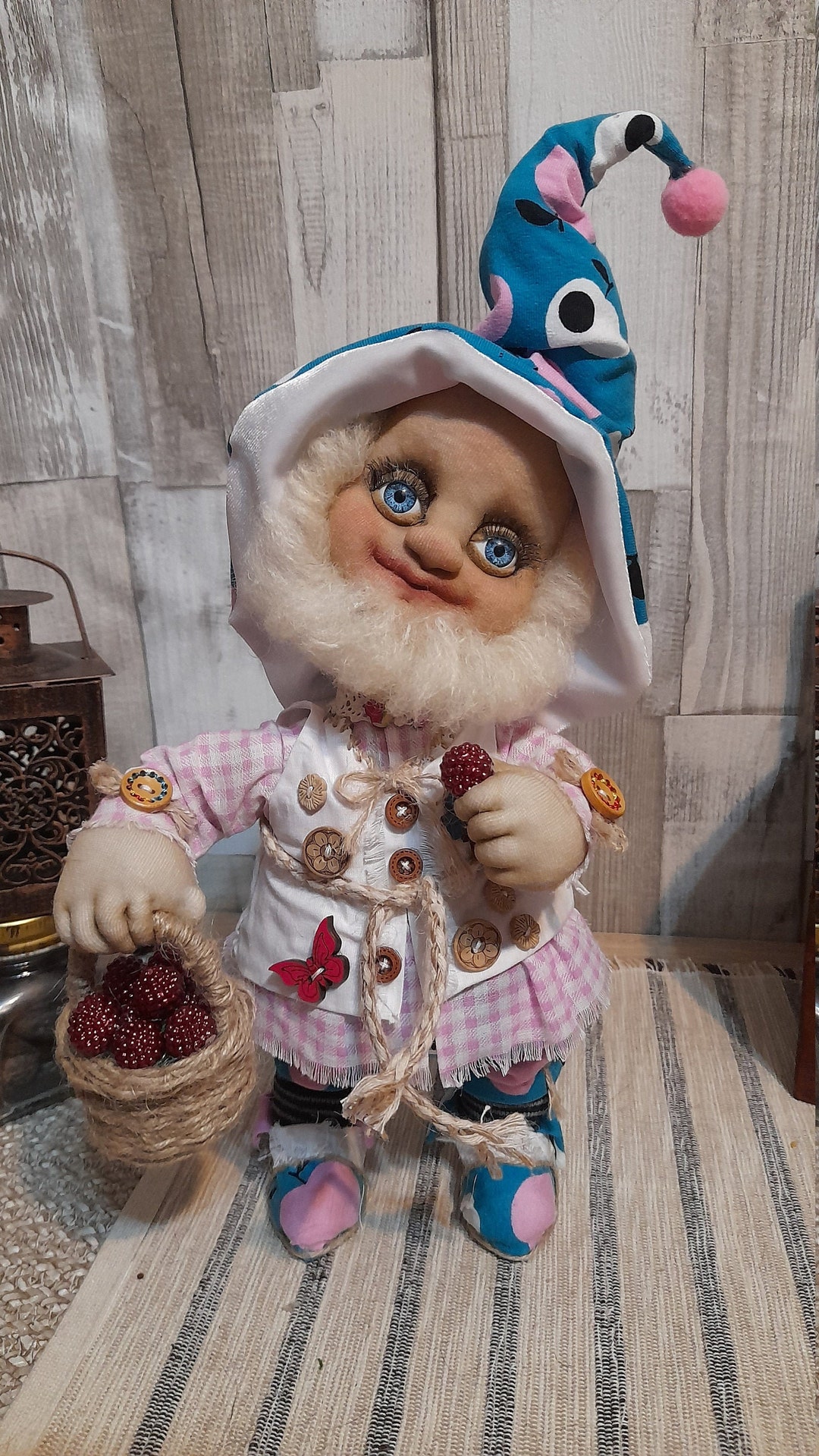 SOLD Summer Gnome, Gnome Doll, Textile Doll, Author's Doll, Collectible ...