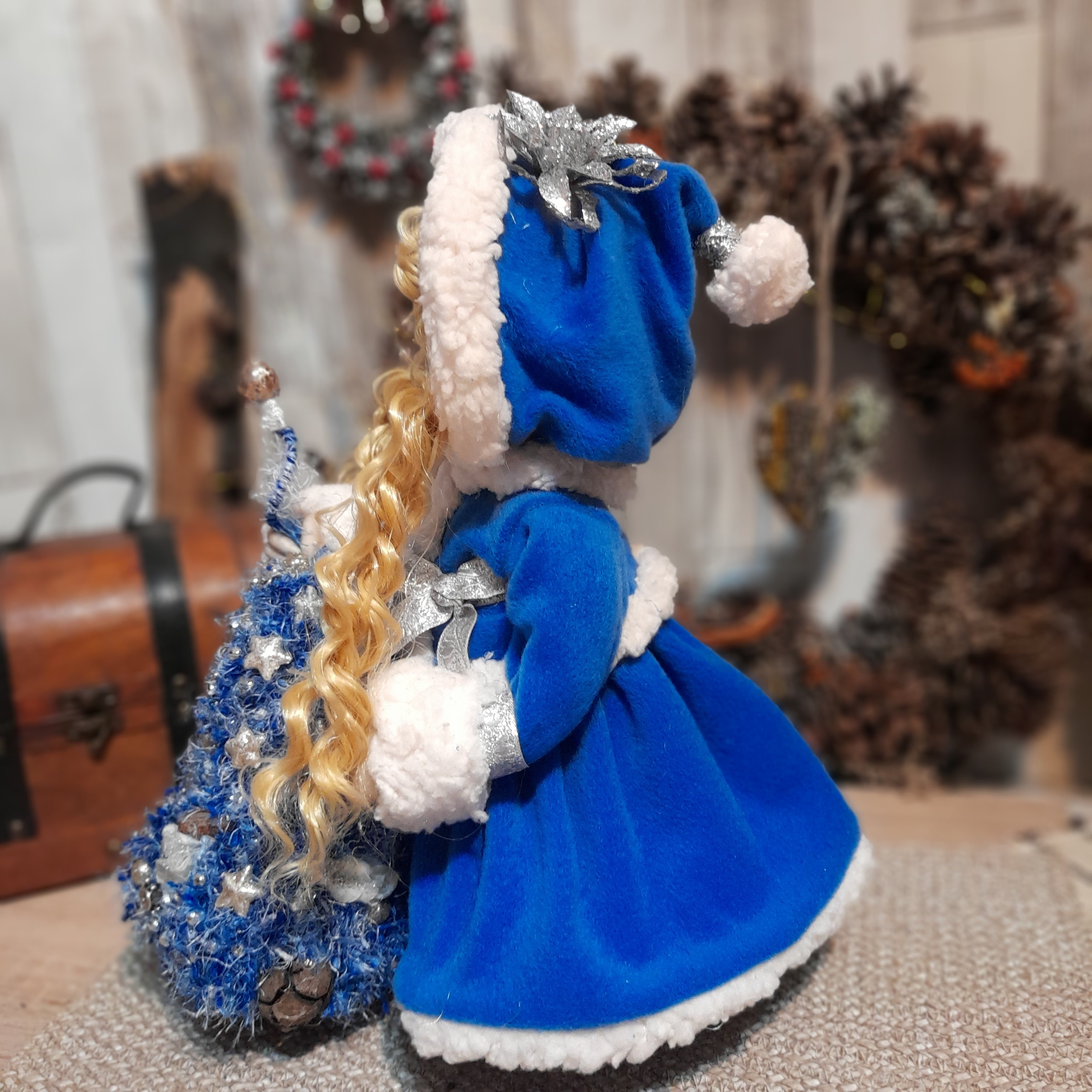 Christmas Snow Girl Textile Doll Doll Winter Doll With Christmas Tree ...