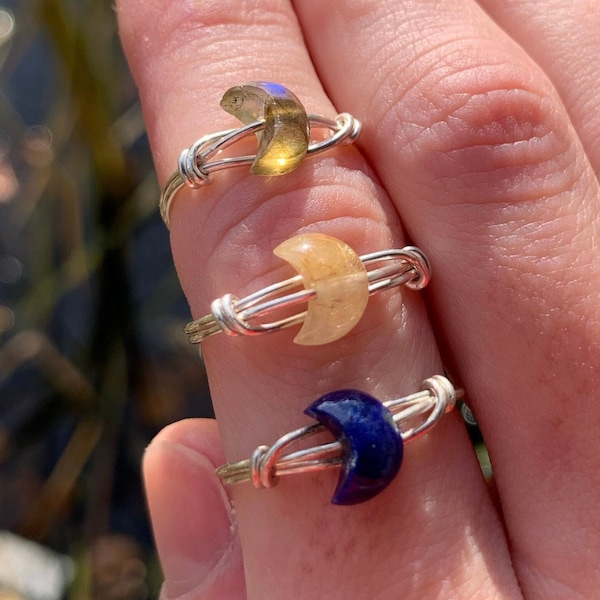 Moon Ring - Etsy