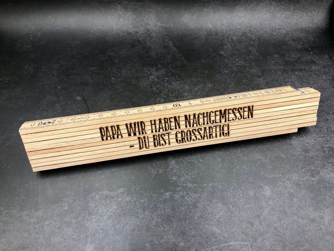 Zollstock Meterstab aus Holz Geschenk für Männer Papa - Etsy