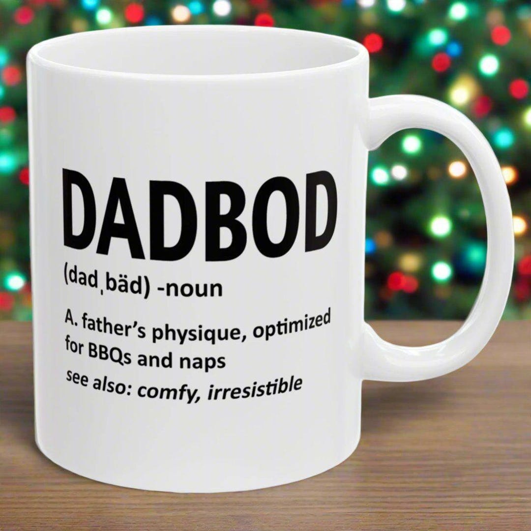 Dadbod Definition Funny Dad Christmas 2024 Coffee Mugs 11 Oz, Gifts for ...