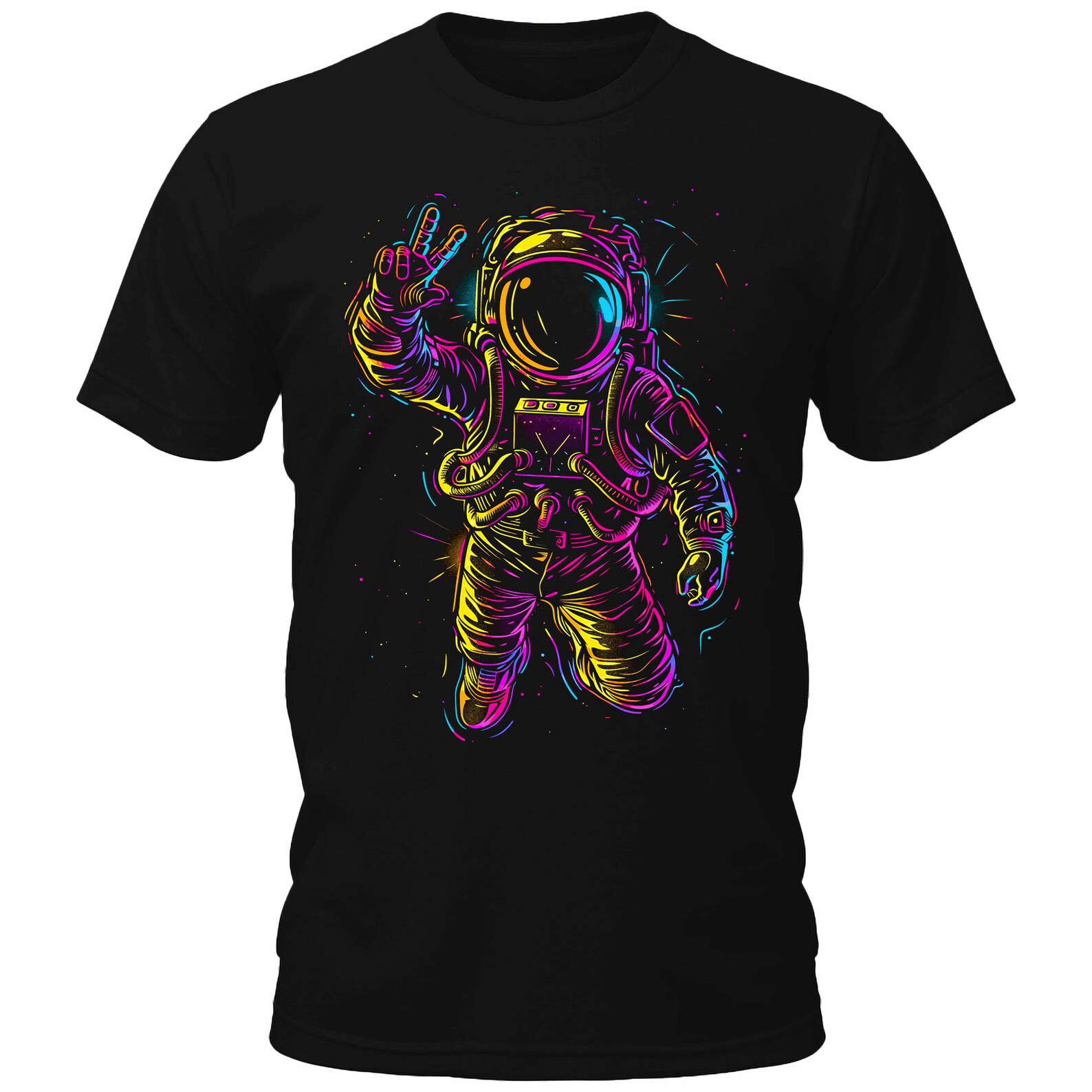Mens Astronaut Peace Sign Space Graphic Tee, Dad Gifts, Fathers Day ...