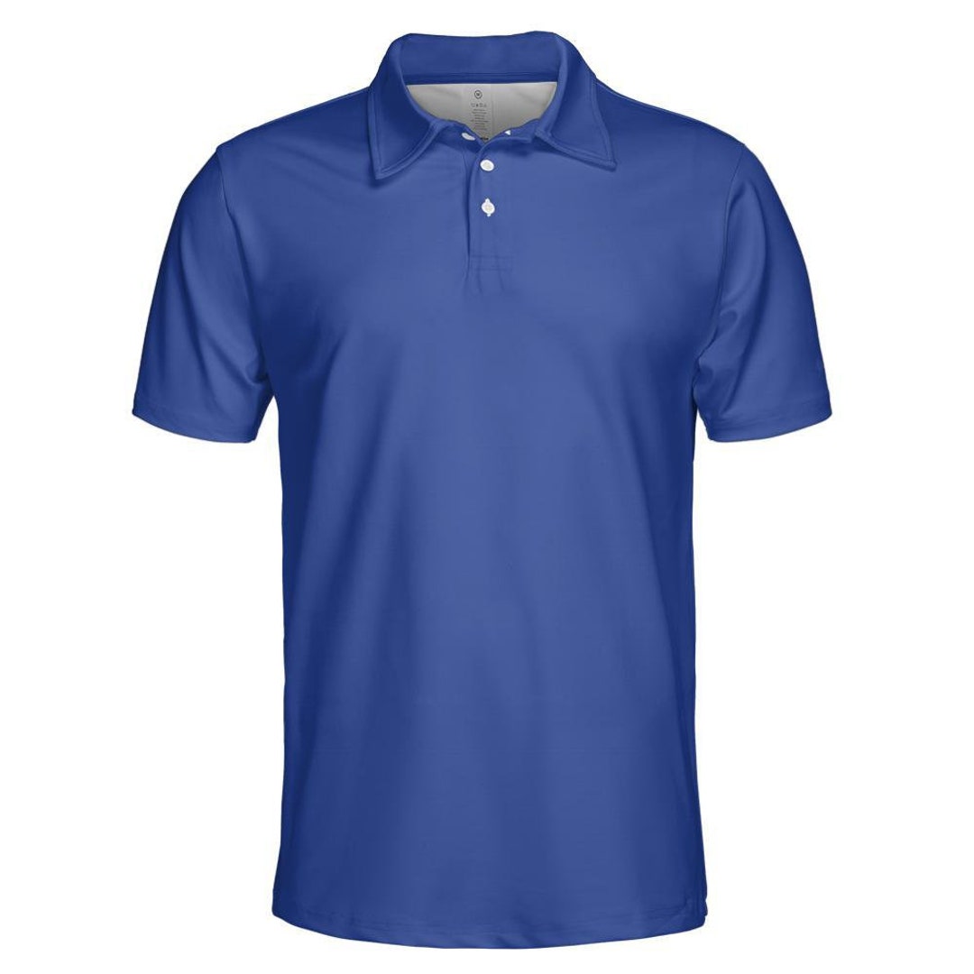 Royal Blue Polo Shirts for Men Moisture Wicking Short Sleeve Golf Shirt ...