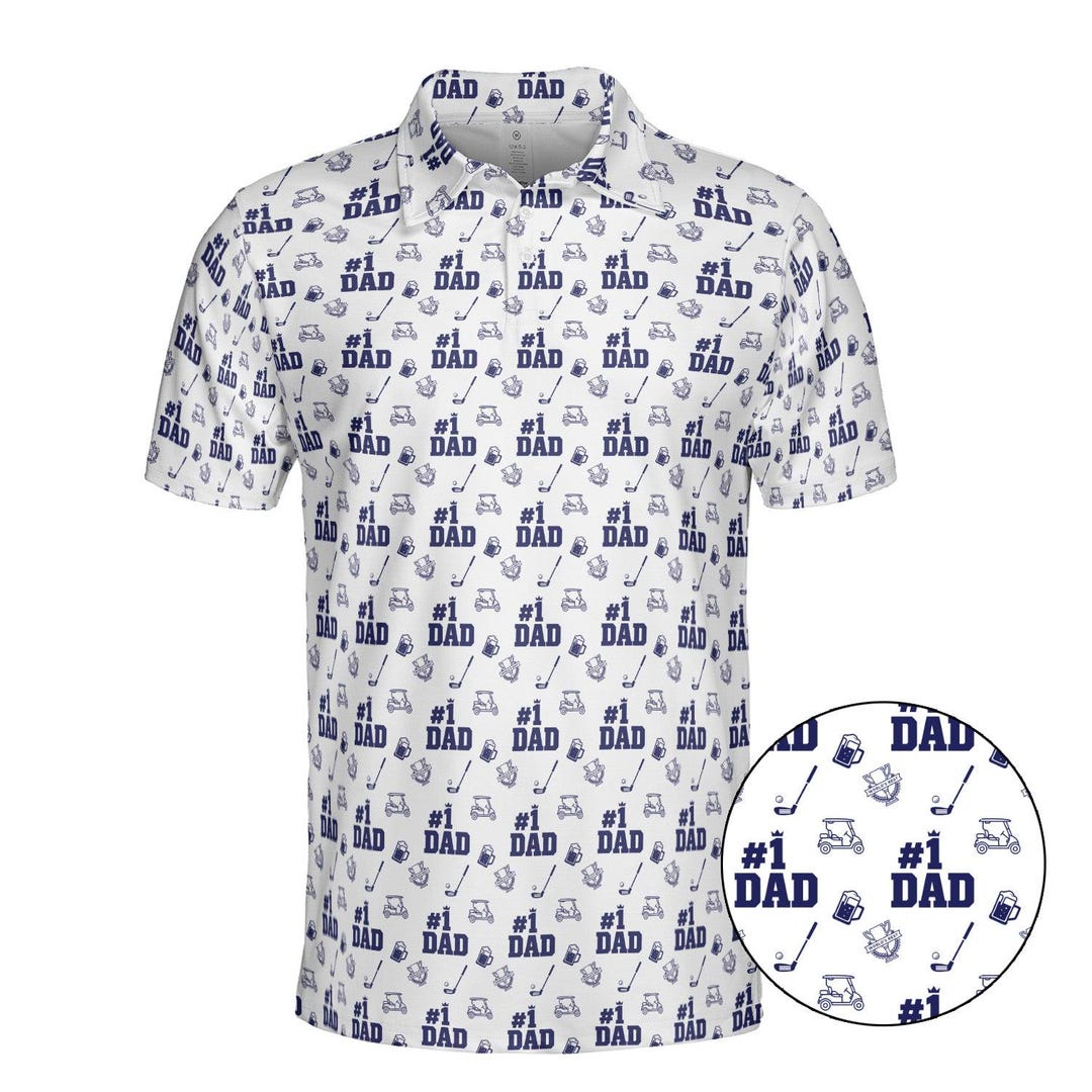 Men's Golf Polo Shirts Funny Dad Golf Shirts Moisture Wicking Gift ...