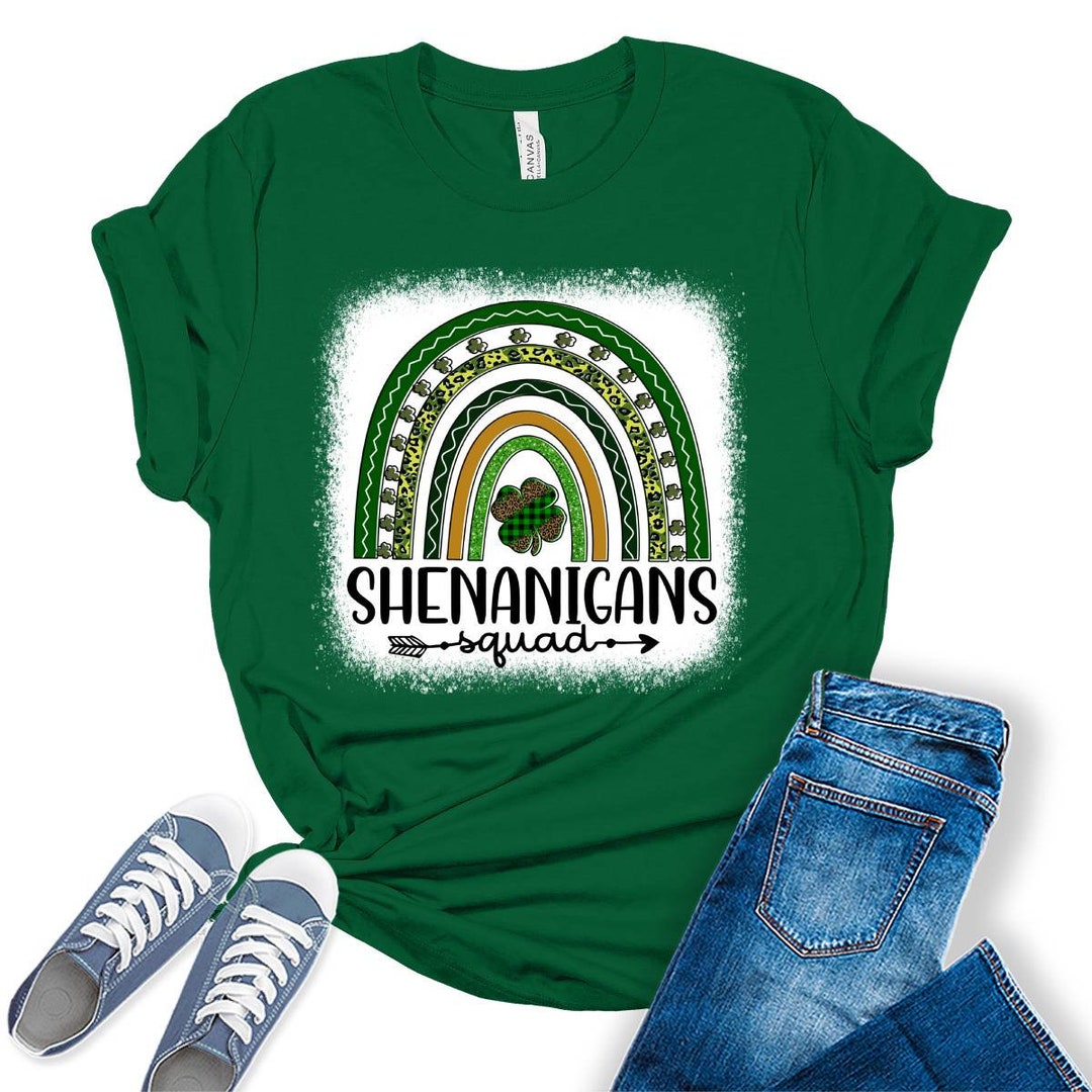 Shenanigans Squad Funny St Paddy's Day Shirt for Women, Funny Irish ...